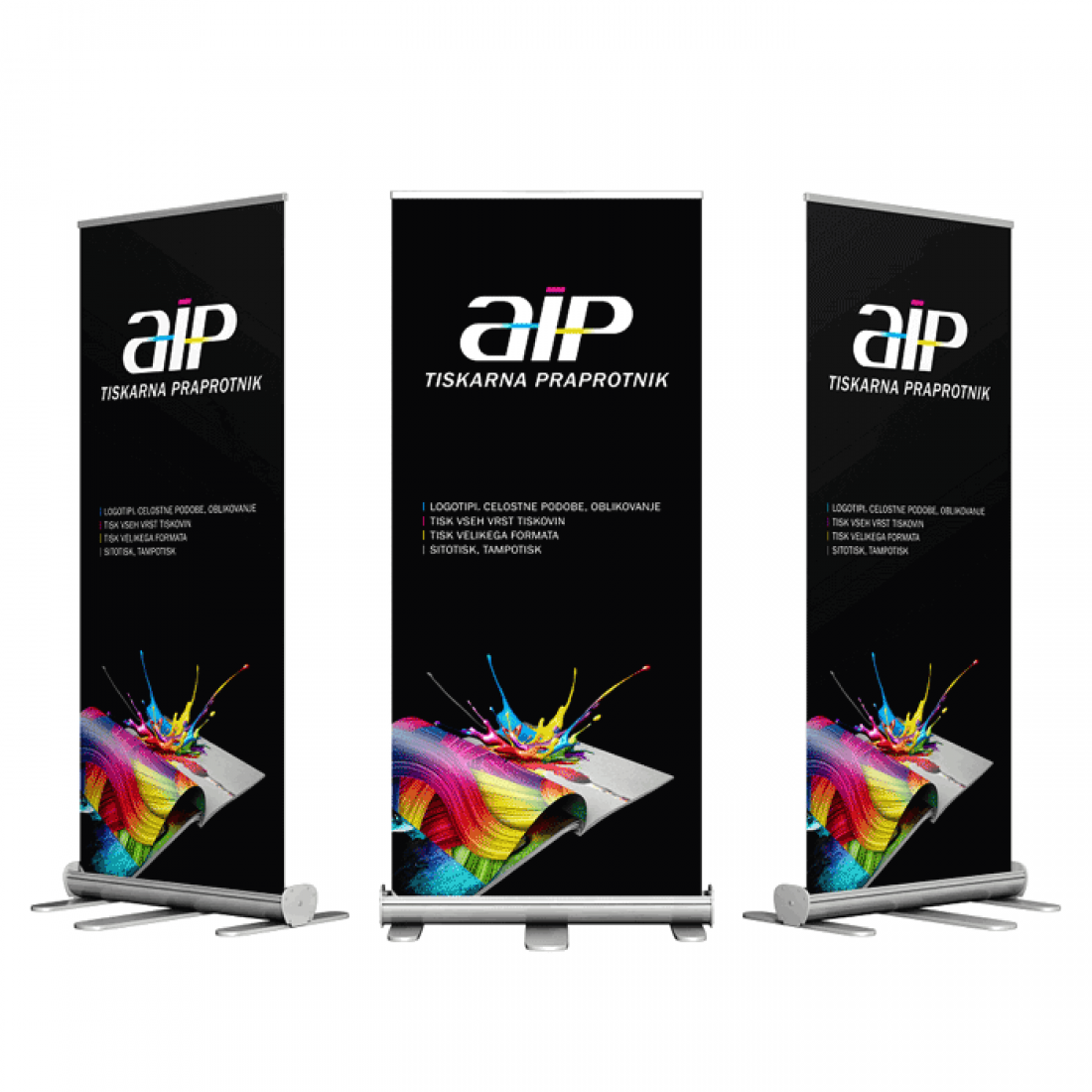 Roll-Up Stand - Premium - 1000x2000mm - Offset in Digitalni tisk - Tiskarna aiP Praprotnik